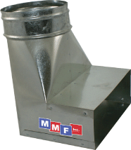 PH-2 SEALED 28ga 14X6X8 RAW PERIMETER STACKHEAD BOOT 4" STRAIGHT - CFM ...